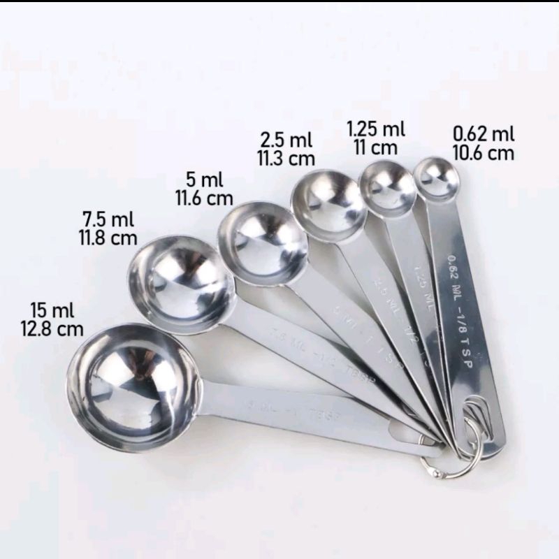 Jual sendok takar ukur 6in1 stainless | Shopee Indonesia