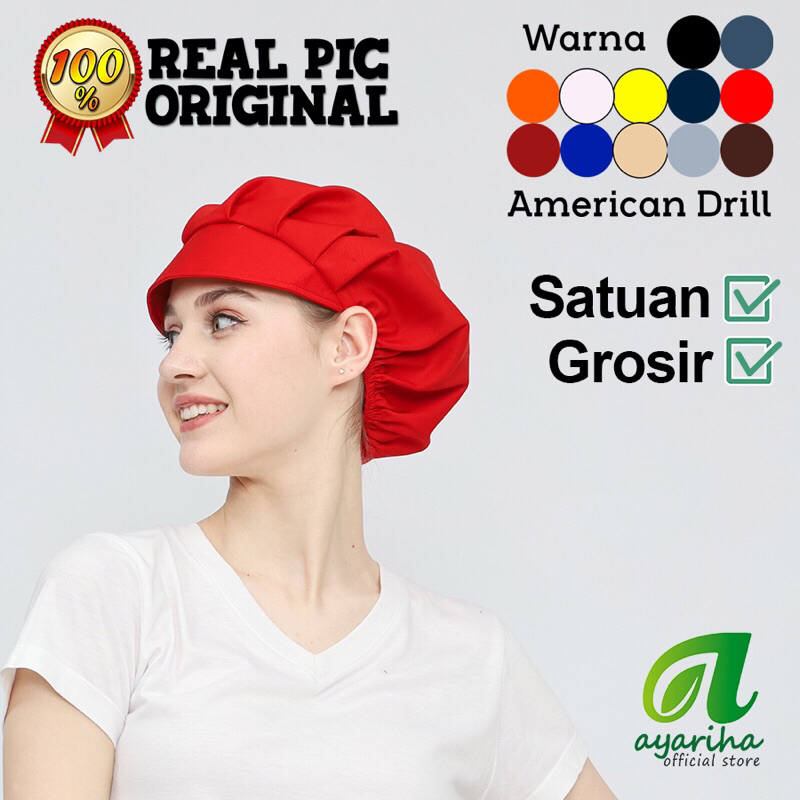 Jual HAIRNET TOPI KAIN - DRILL GRADE A (Bisa Dicuci) | Shopee Indonesia
