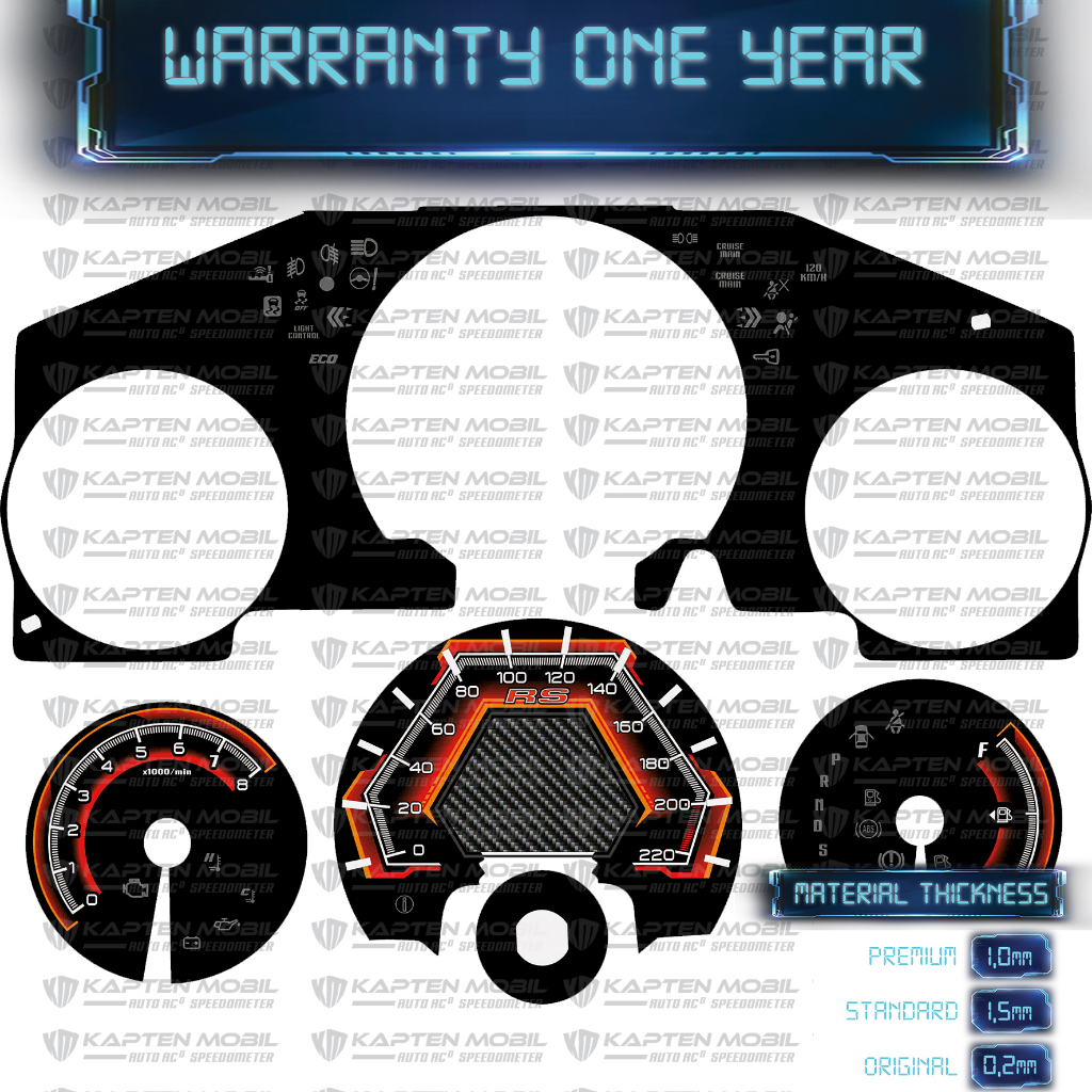 Jual Custom Panel Speedometer Mobil Jazz GE 8 Matic/Manual GT Series ...