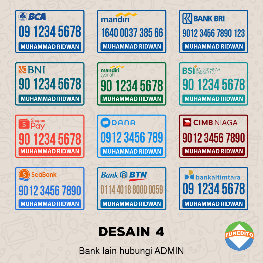 Jual Jasa Desain Sticker Rekening, Sticker E-wallet, Sticker Whatsapp ...