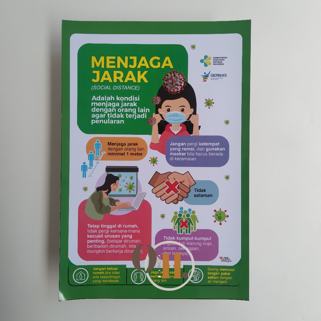 Jual Poster Social Distancing - Poster Edukasi Menjaga Jarak - New ...