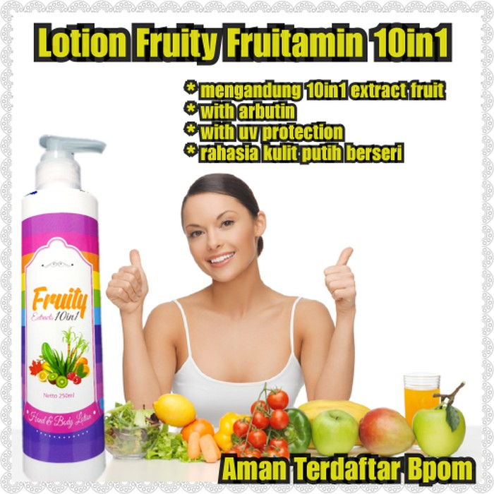 Jual Fruity Lotion 10 in 1 Fruitamin BPOM 250ML | Shopee Indonesia