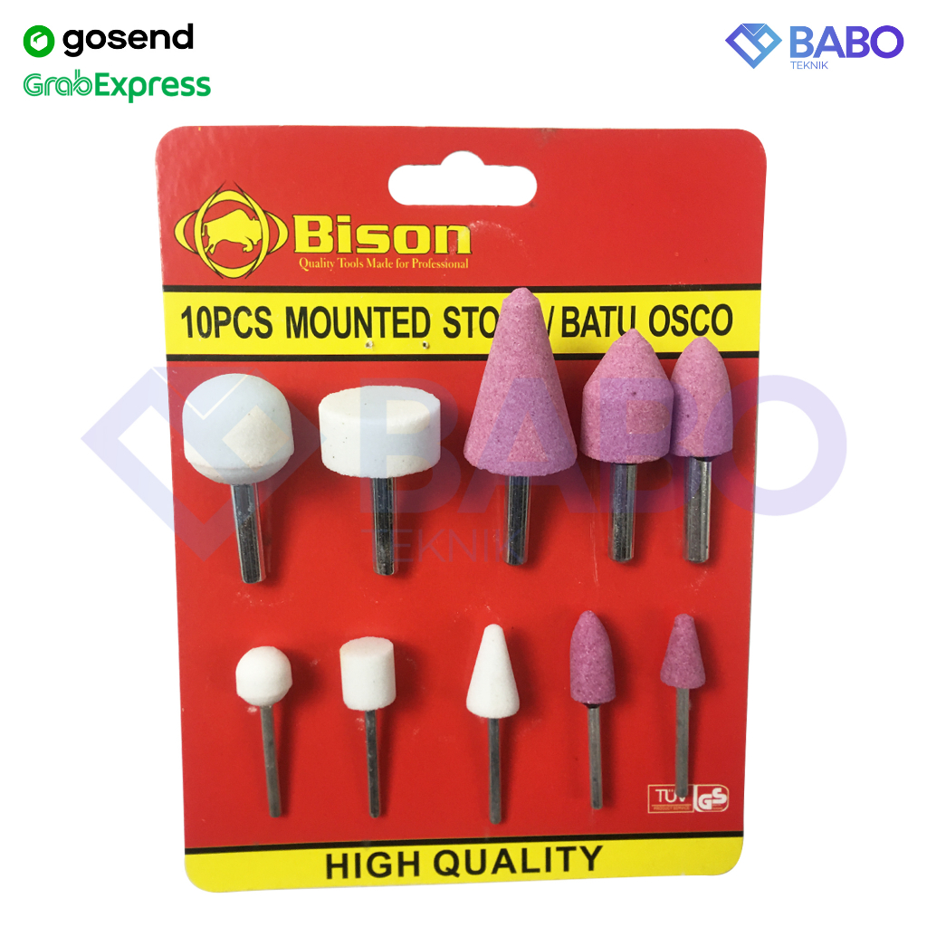 Jual BISON Batu Osco - Mounted Stone 10 pcs Set Gerinda Botol Asah ...