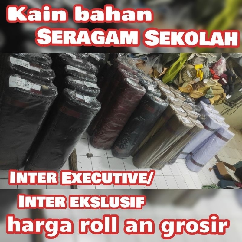 Jual kain bahan seragam sekolah /wisuda anak harga per roll | Shopee ...