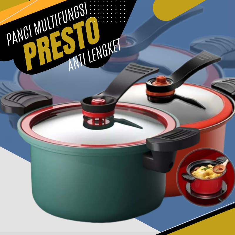 Jual Panci Presto 3.5 Liter 24cm Bahan Teflon Anti Lengket Totipotent Pot Pressure Cooker F.S ...