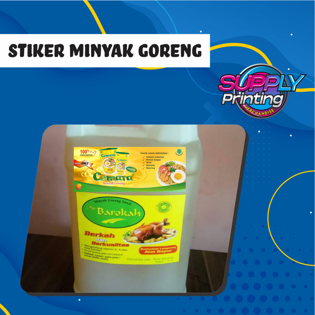 Jual Jual Stiker Label Minyak Goreng Murah Free Design | Shopee Indonesia