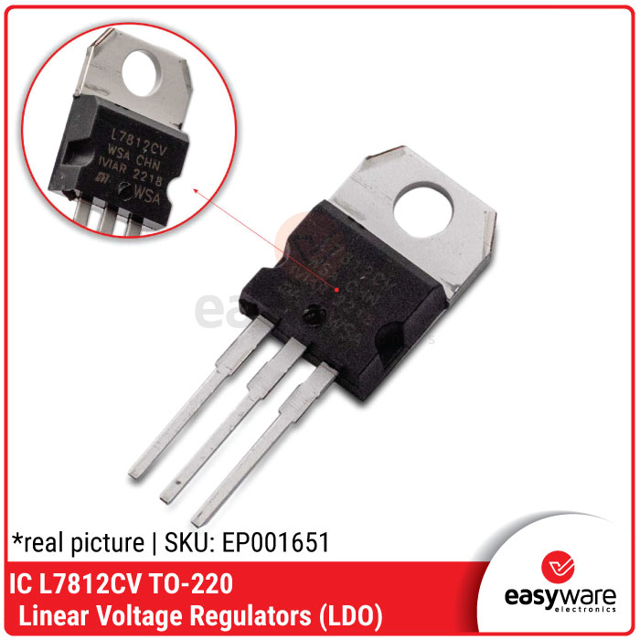 Jual IC 7812 L7812CV TO-220 L7812 Linear Voltage Regulator LDO | Shopee Indonesia