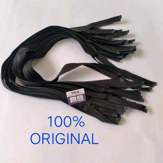 Jual resleting ykk jaket hitam resleting ykk 26 inch gigi plastik / gigi jagung no 5 harga ...