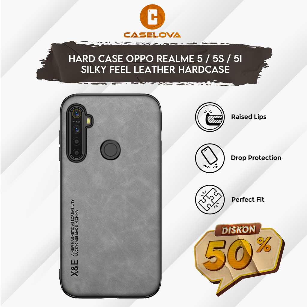 Jual Hard Case Realme 5 5s 5i Hardcase Silky Feel Leather | Shopee ...