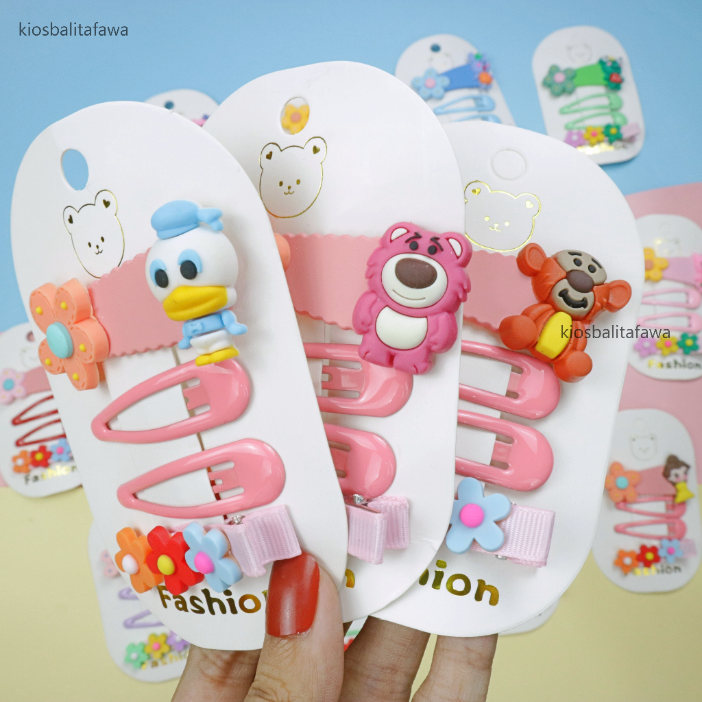 Jual (ISI 4 - 6 PCS) Jepit Rambut Poni / Set Jepitan Anak Perempuan ...