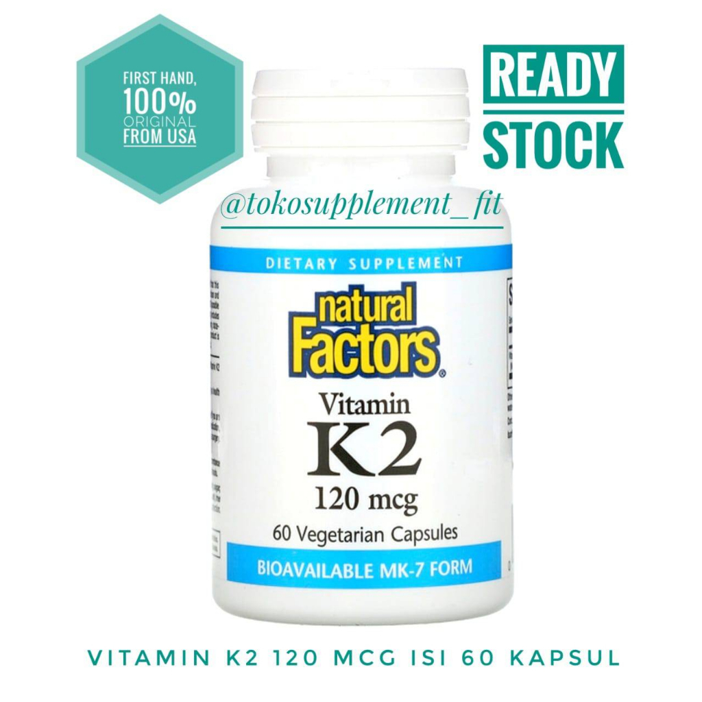 Jual Natural Factors Vitamin K-2 / K2 120 mcg MK-7 MK7 from Natto Bean | Shopee Indonesia