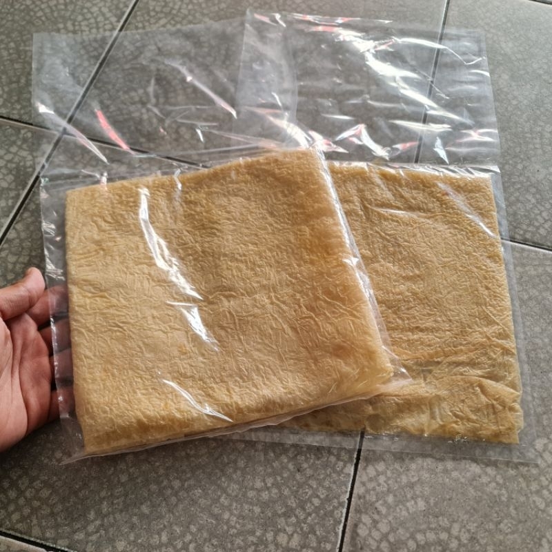 Jual Kulit Tahu Lembaran 90x60 Untuk Dimsum / Kulit Kembang Tahu ...