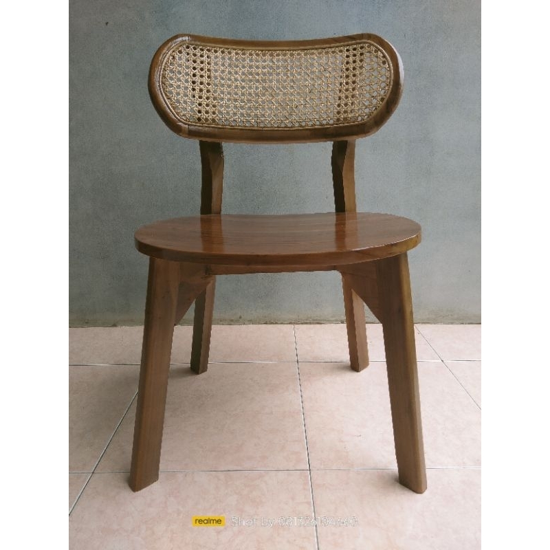 Jual KURSI CAFE ROTAN KLASIK || KURSI KACANG KURSI JATI + ROTAN | Shopee Indonesia