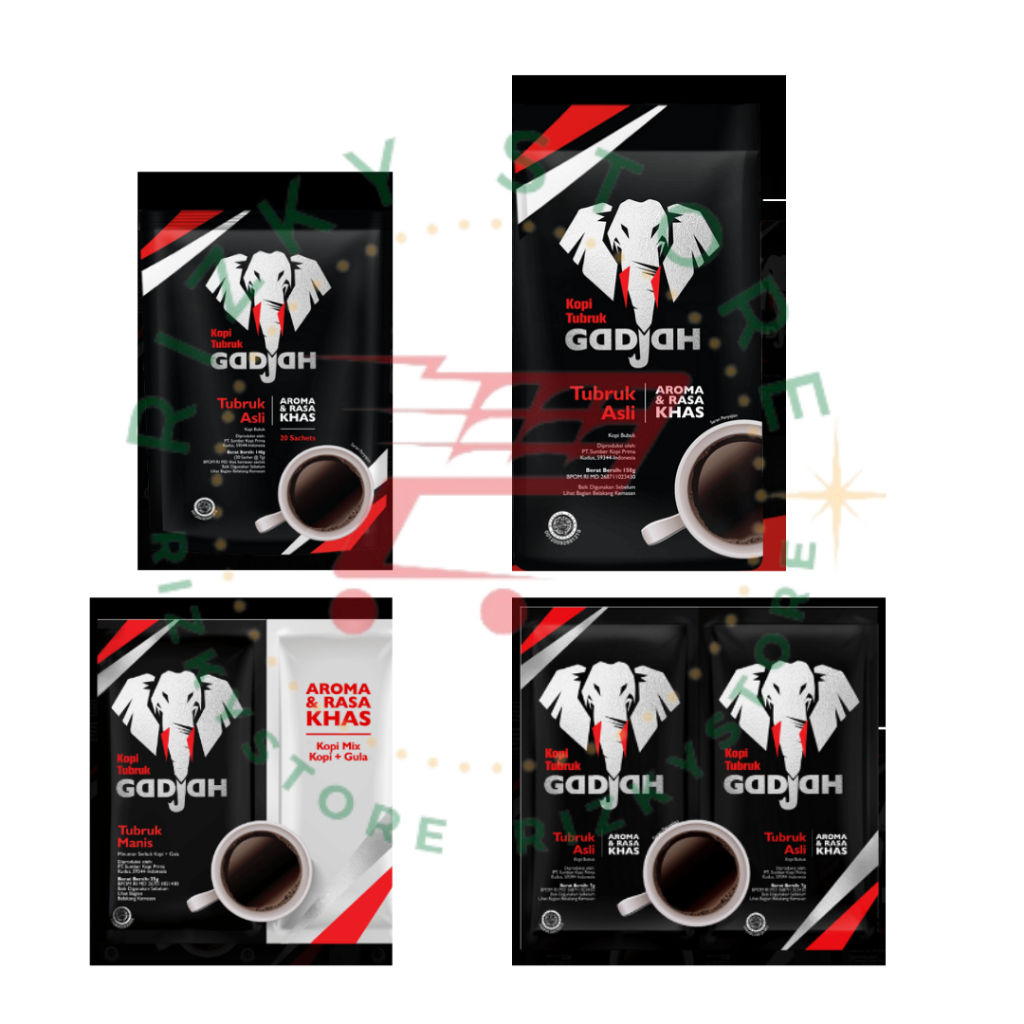 Jual Kopi Tubruk GADJAH Pouch/Renceng | Shopee Indonesia