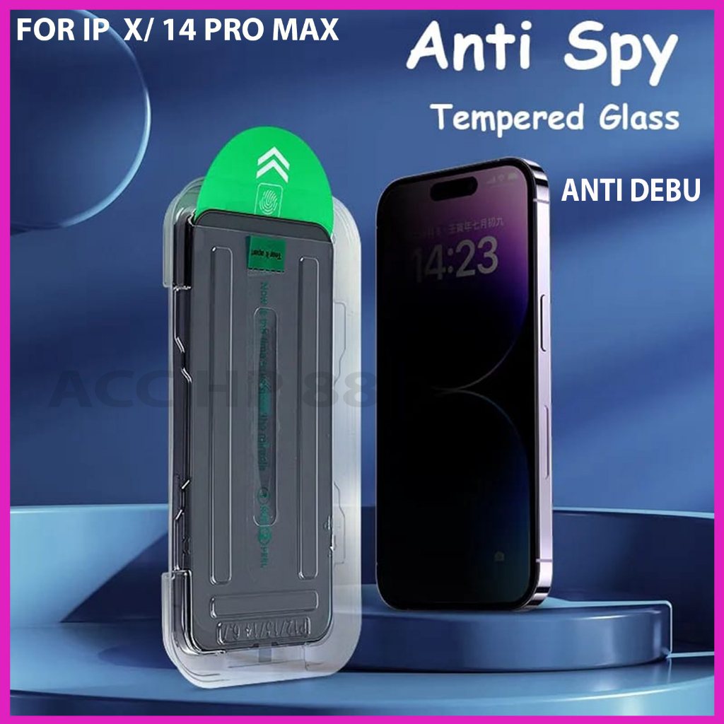 Jual TEMPERED GLASS SUPERFIT ANTI SPY ANTI DEBU FOR IPHONE X XS XR ...