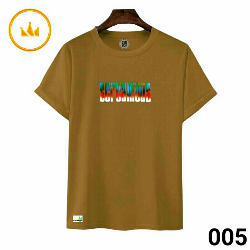 Jual T-shirt Distro SCREAMOUS KUNING MUSTARD | Shopee Indonesia