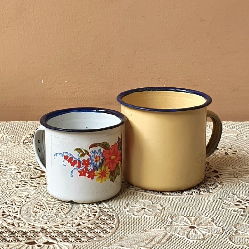 Jual Cangkir Mug Jadul Seng Enamel Gelas Kopi Teh | Shopee Indonesia