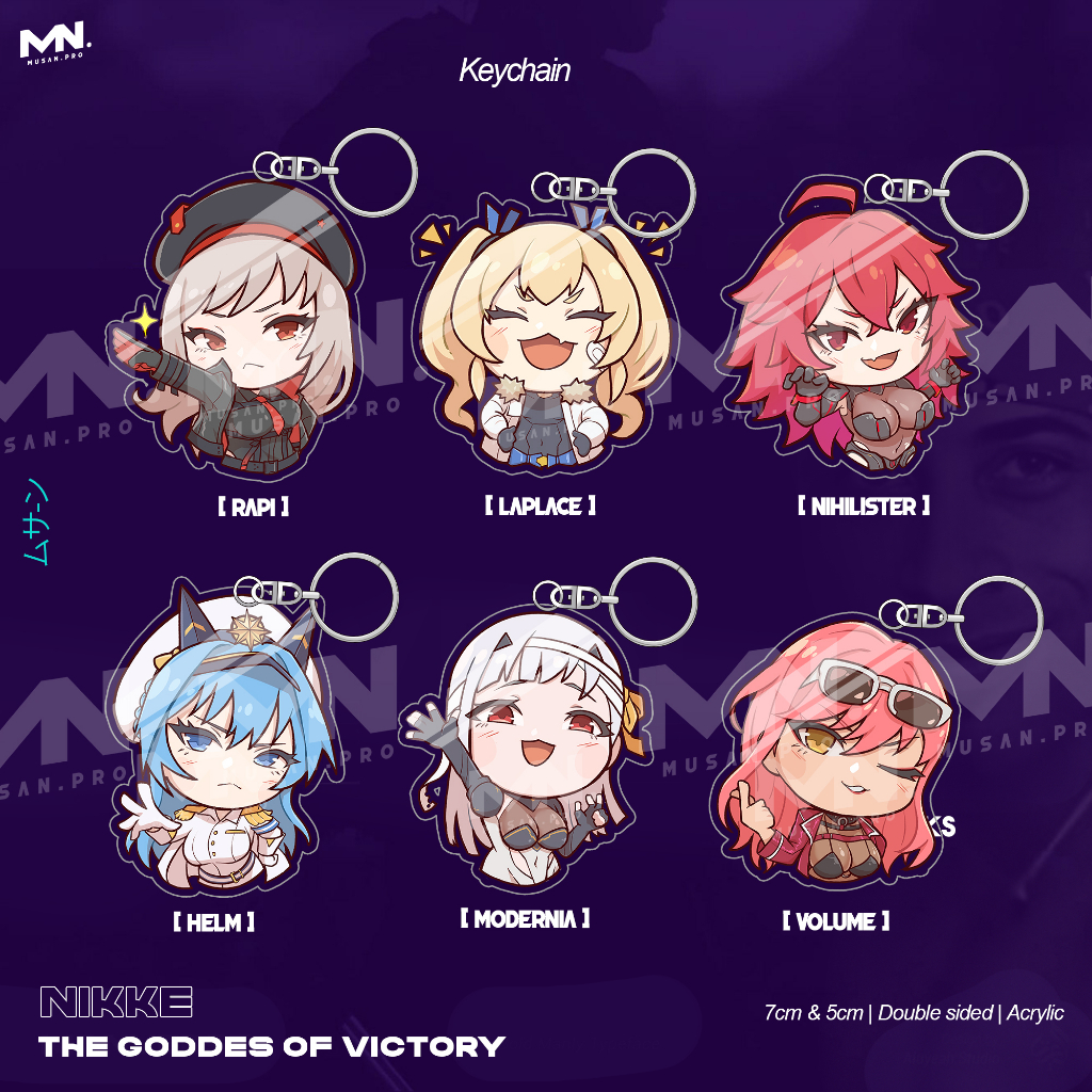 Jual Keychain NIKKE - Rapi - Laplace - Nihilister - Helm - Modernia ...