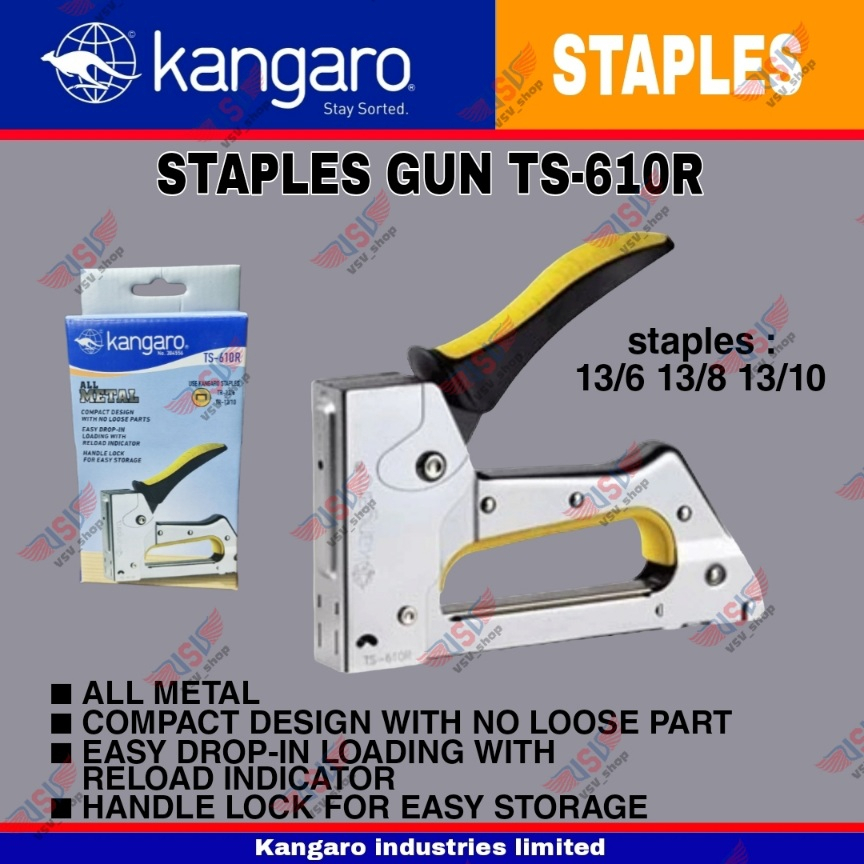 Jual KANGARO STAPLER TS-610R STAPLES KANGARO GUN TACKER KANGARO ...