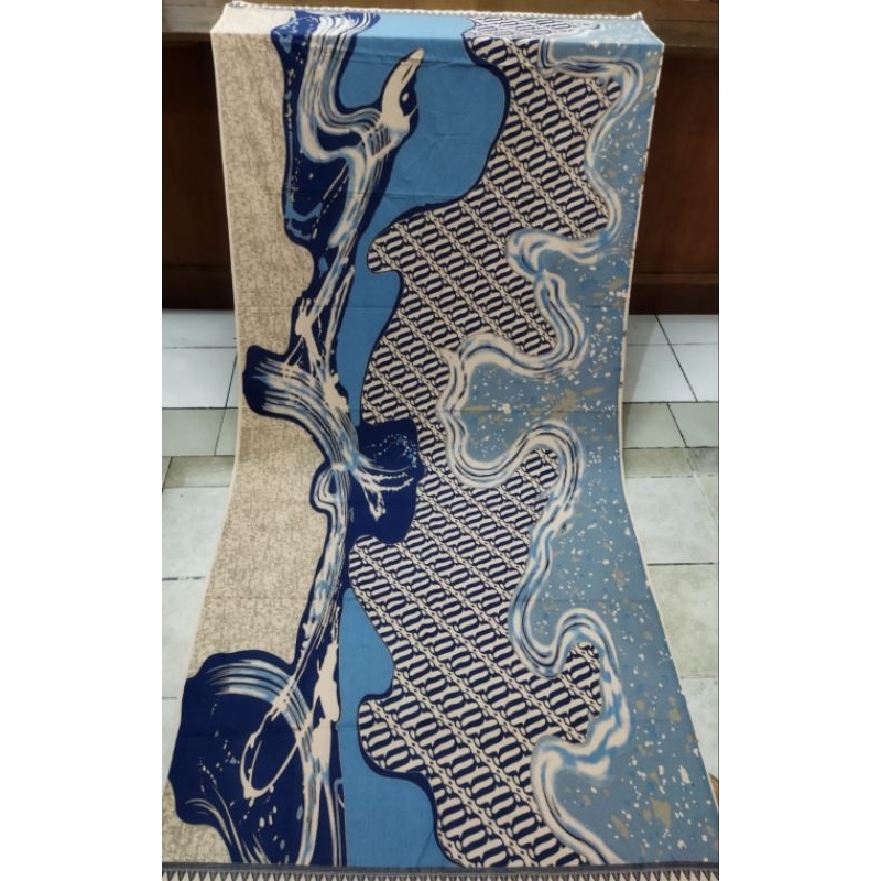 Jual Kain batik solo abstrak ombak isen | Shopee Indonesia