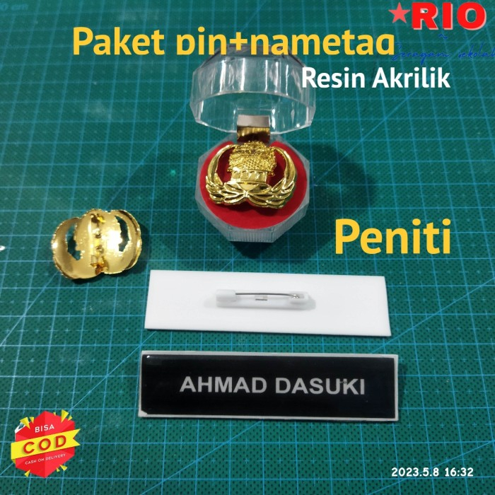 Jual Pin korpri plus namtage resin akrilik /paket pin premium+box plus ...