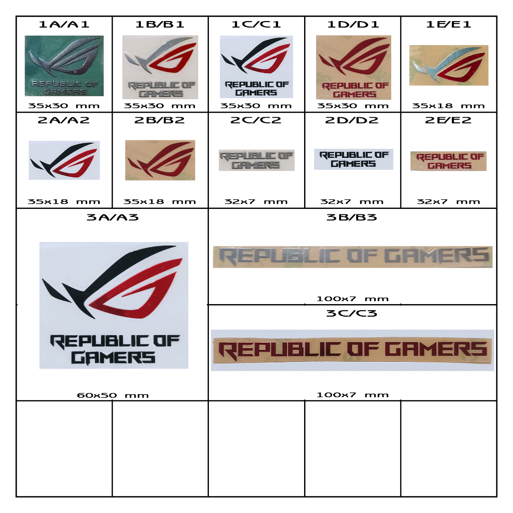 Jual Stiker Logo Asus ROG Republic of Gamers Logam | Shopee Indonesia