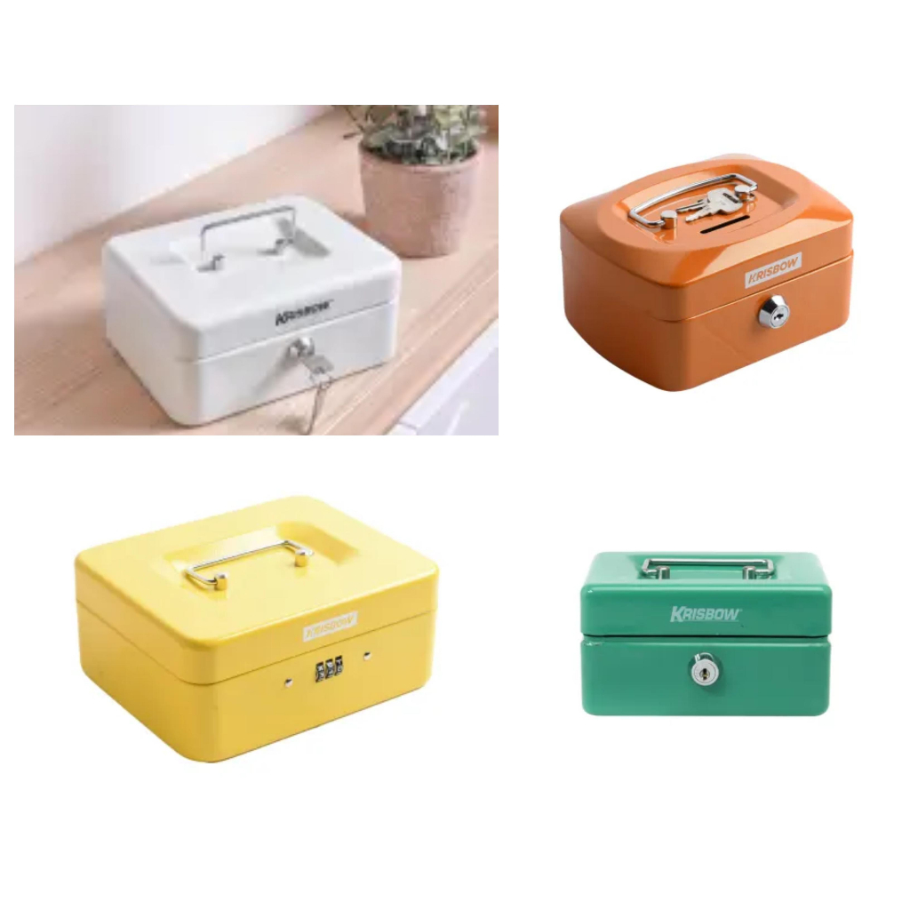 Jual AZKO Krisbow Cash Box Safe Box Kotak Uang Deposit Box | Shopee ...