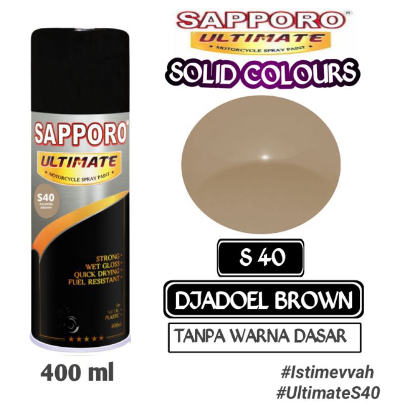 Jual SAPPORO ULTIMATE S40 DJADOEL BROWN CAT SEMPROT AEROSOL SPRAY PAINT ...