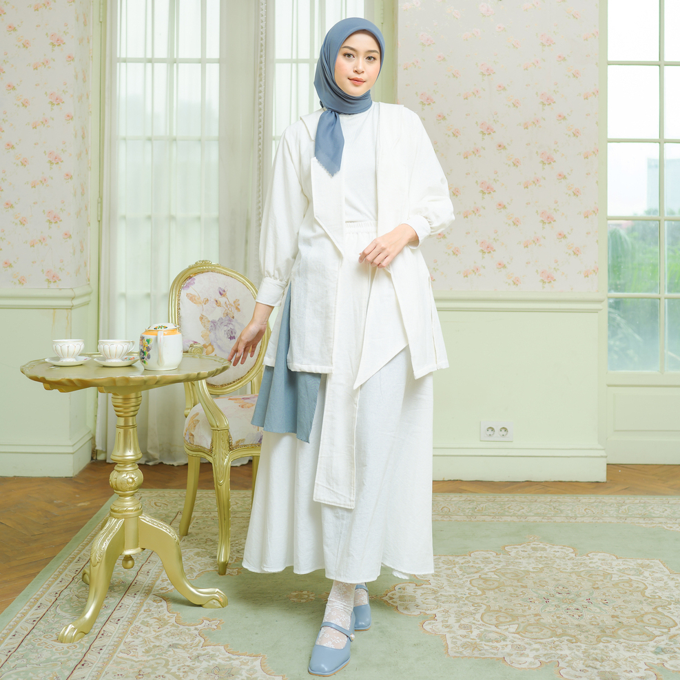 Jual Lozy Hijab - Tami Set (One Set Linen Rok & Outer) | Shopee Indonesia