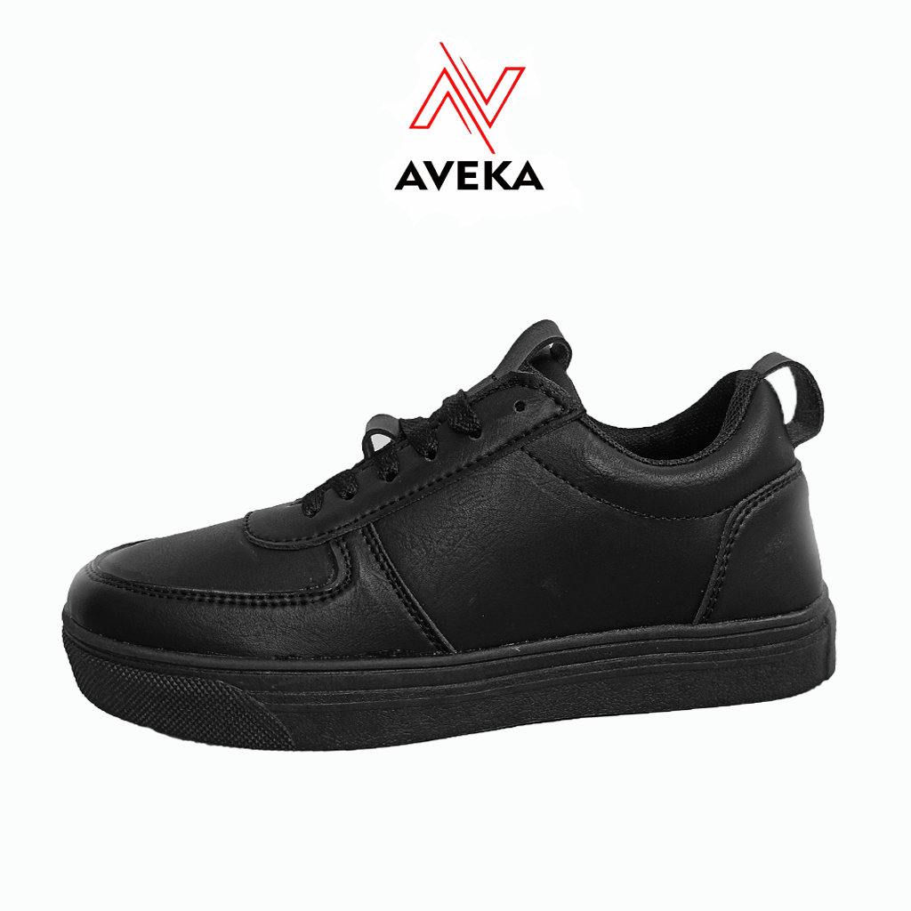 Jual AVEKA Kulit A10- Sepatu Sneakers Formal Import Original Sepatu Sekolah Kerja Kulit Hitam ...