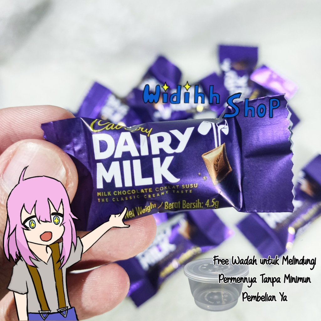 Jual Cadbury Dairy Milk Cokelat Mini Import Malaysia 4,5 gram | Shopee ...