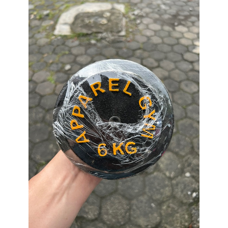 Jual dumbel set 6 kg full besi adjustable barbell set besi dumbell ...