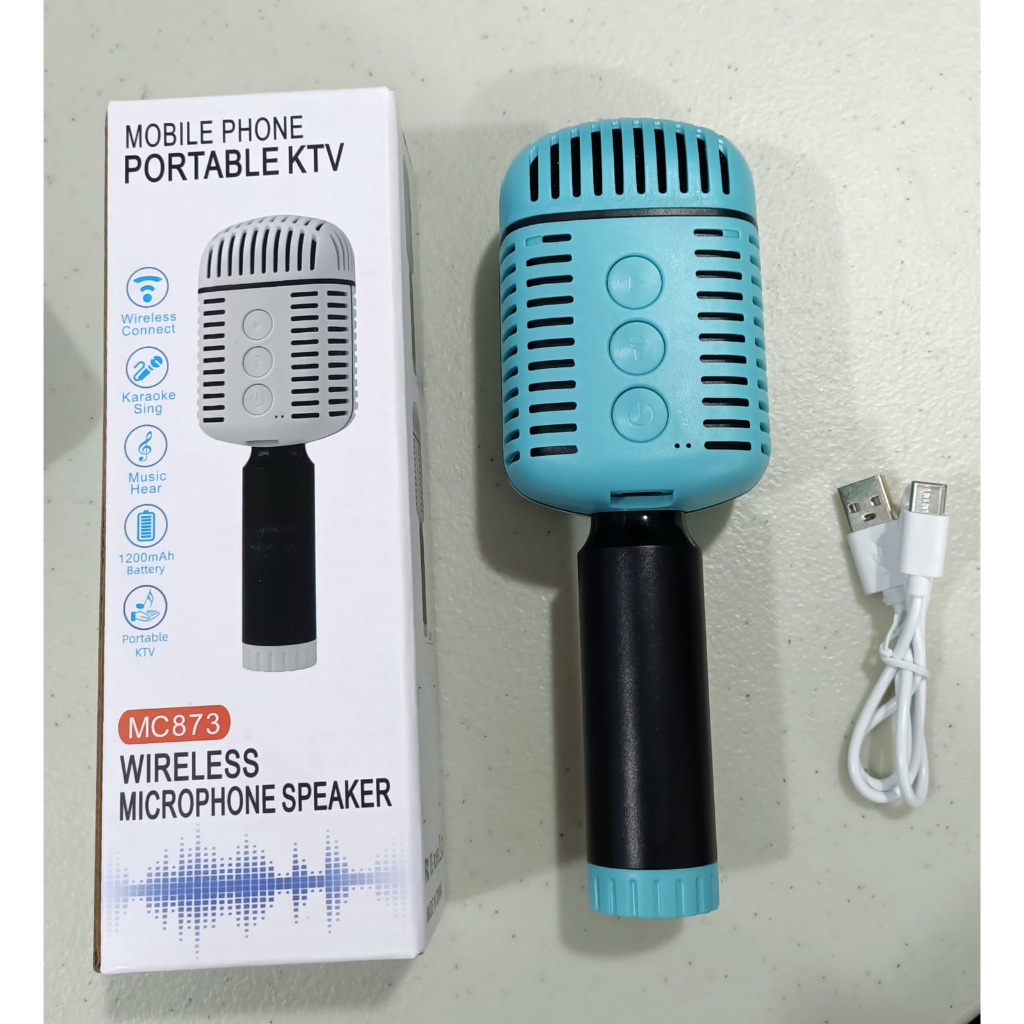 Jual MICROPHONE WIRELESS MC873/PORTABLE KTV MIC KARAOKE BLUETOOTH ...