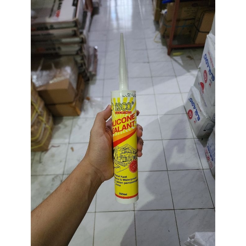 Jual Isco Lem Silicon Botol Hitam Putih Bening / Silicone Sealant Black ...