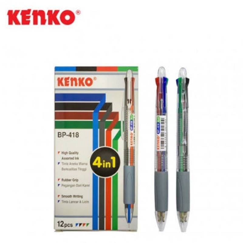 Jual Pulpen Kenko 4 Warna BP-418 | Shopee Indonesia