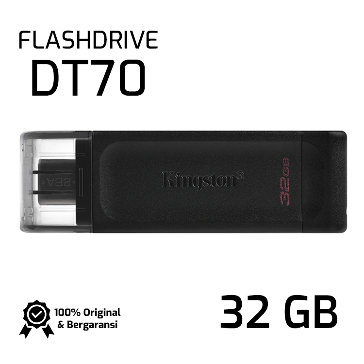 Jual Flashdisk Kingston DT70 32GB | USB-C | ORIGINAL | Shopee Indonesia