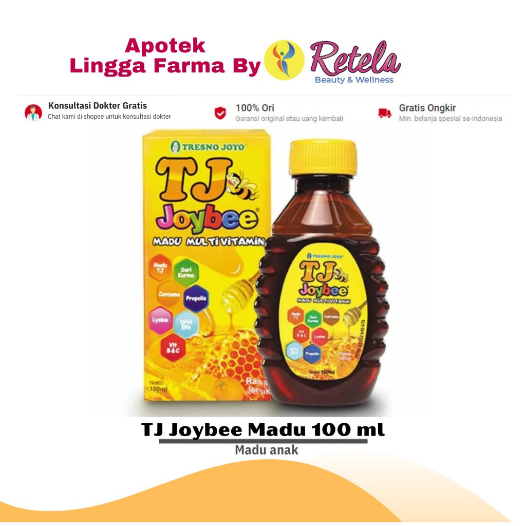 Jual TJ JOYBEE MADU MULTIVITAMIN ORIGINAL 100ML | Shopee Indonesia