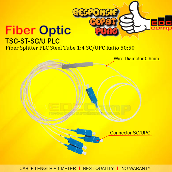 Jual Fiber Optic Passive Splitter 1:4 SC/UPC FTTH PLC Splitter 1-4 SC ...
