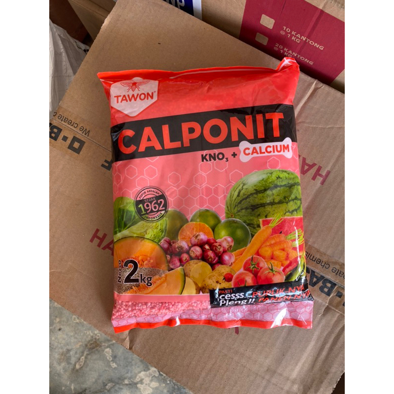 Jual Pupuk Calponit Cap Tawon KNO3 Merah + Calsium kemasan asli 2kg ...