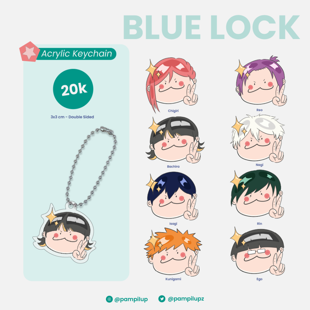 Jual Blue Lock Acrylic Keychain | Shopee Indonesia