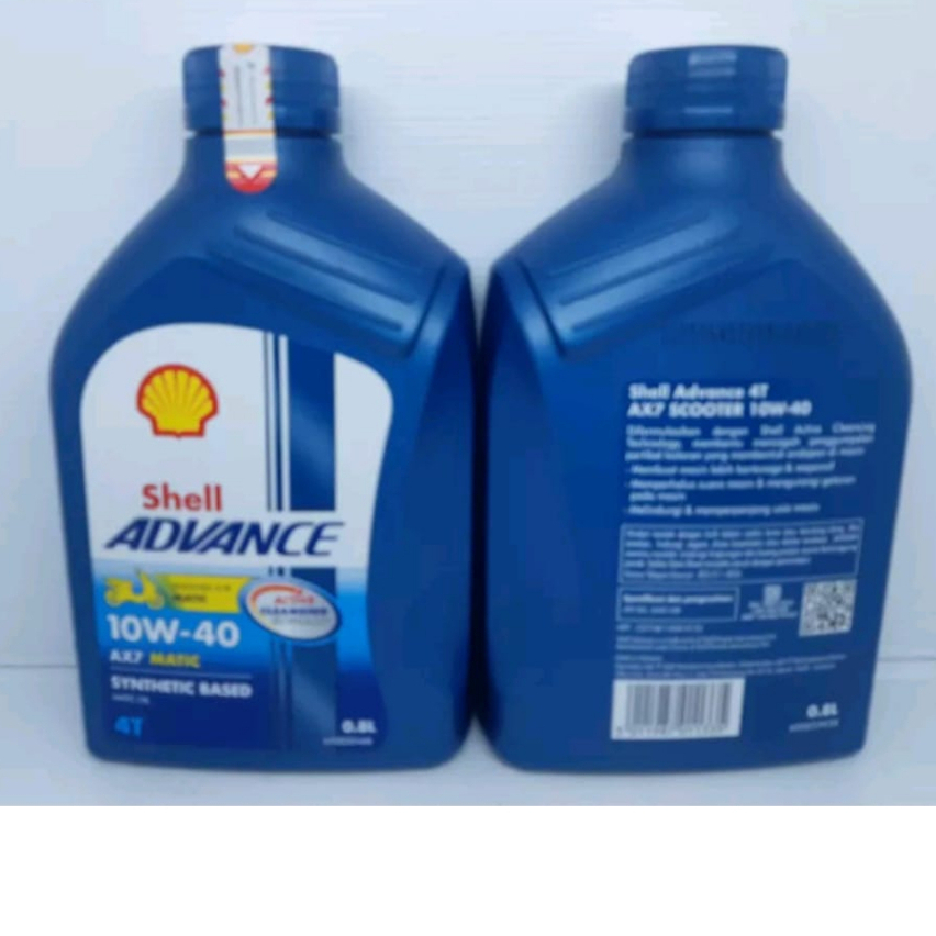 Jual Oli Shell Matic Advance AX7 Scooter 10w30 10w40 motor matik 800ml ...