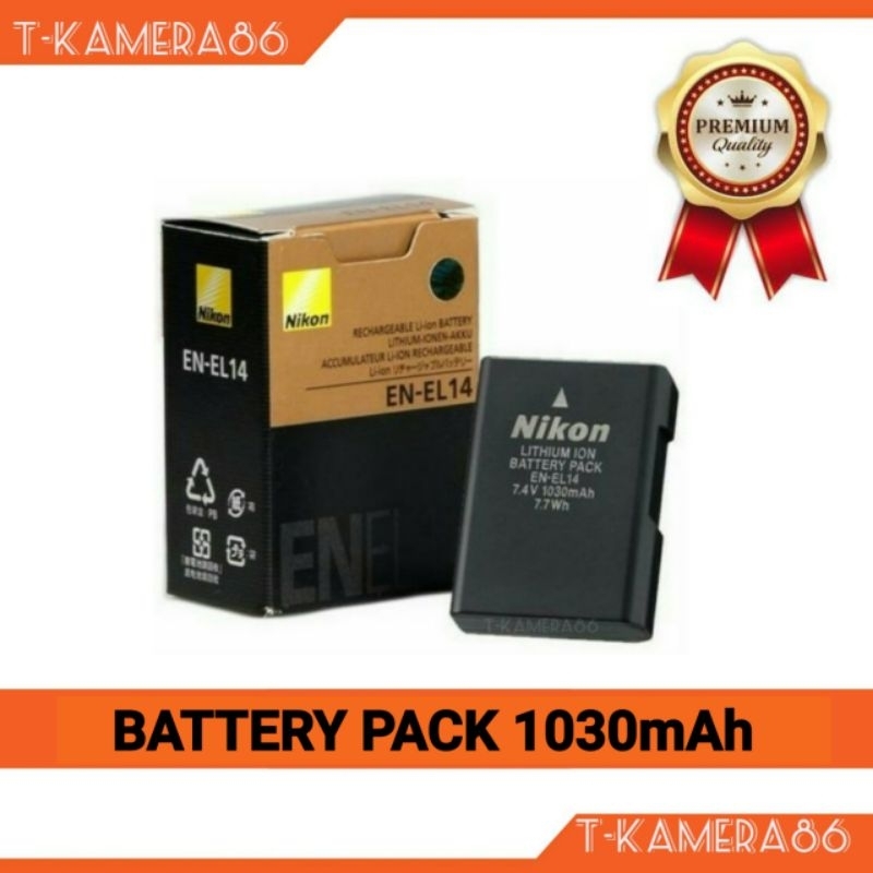 Jual Baterai Nikon EN-EL14 EN-EL14a Battery Nikon D3100 D3200 D3300 D3400 D5100 D5200 D5300 ...