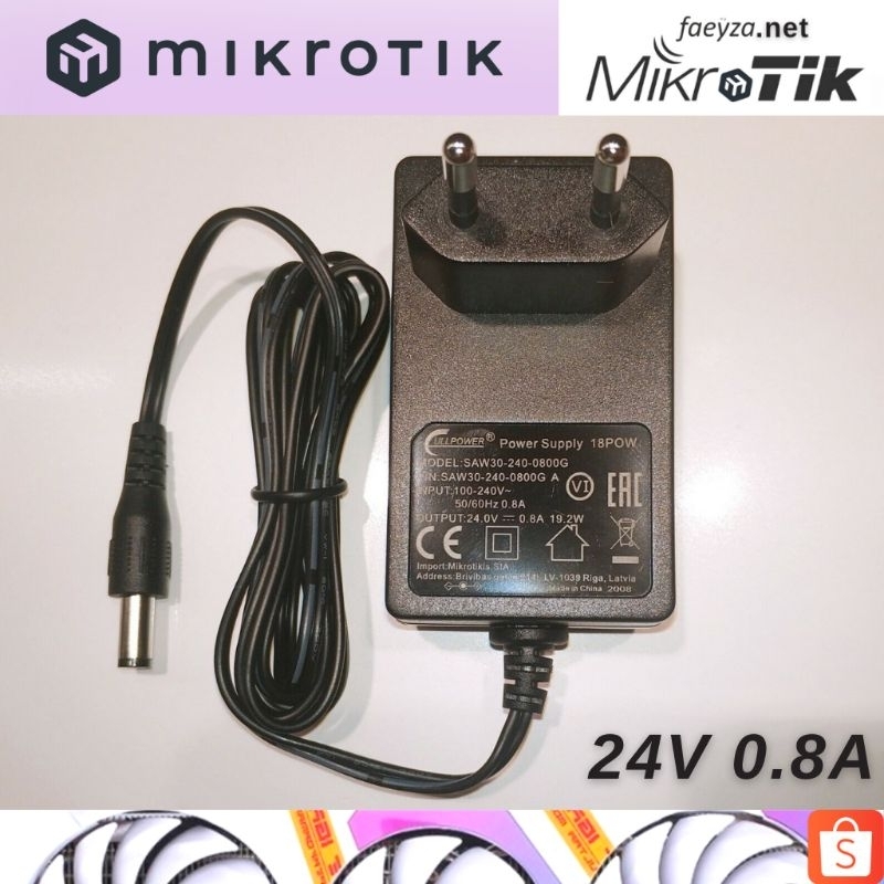 Jual Adaptor 24V 0.8A MikroTik | Shopee Indonesia