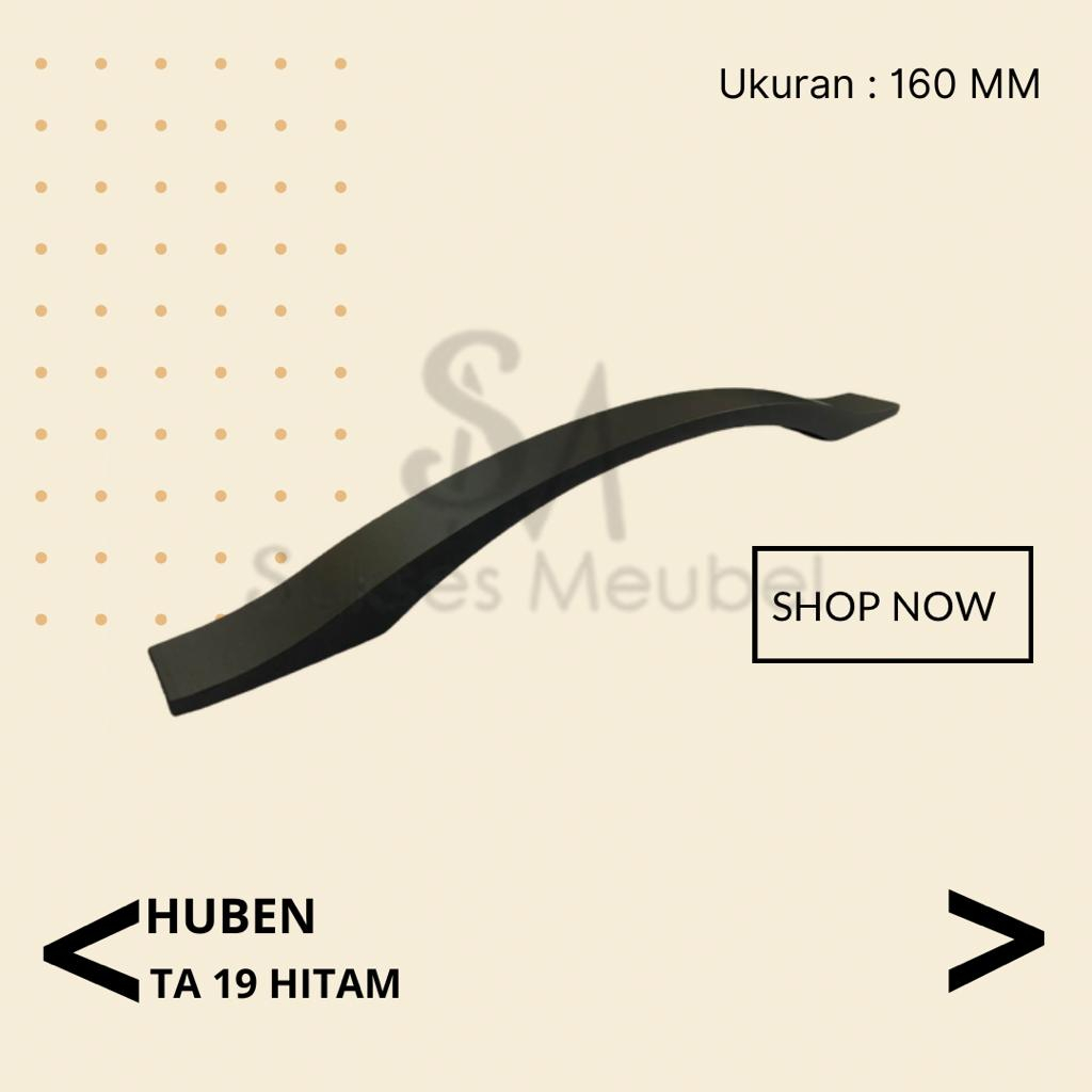Jual HUBEN Handle TA 19 - 160 Hitam | Tarikan Laci / Lemari HUBEN ...