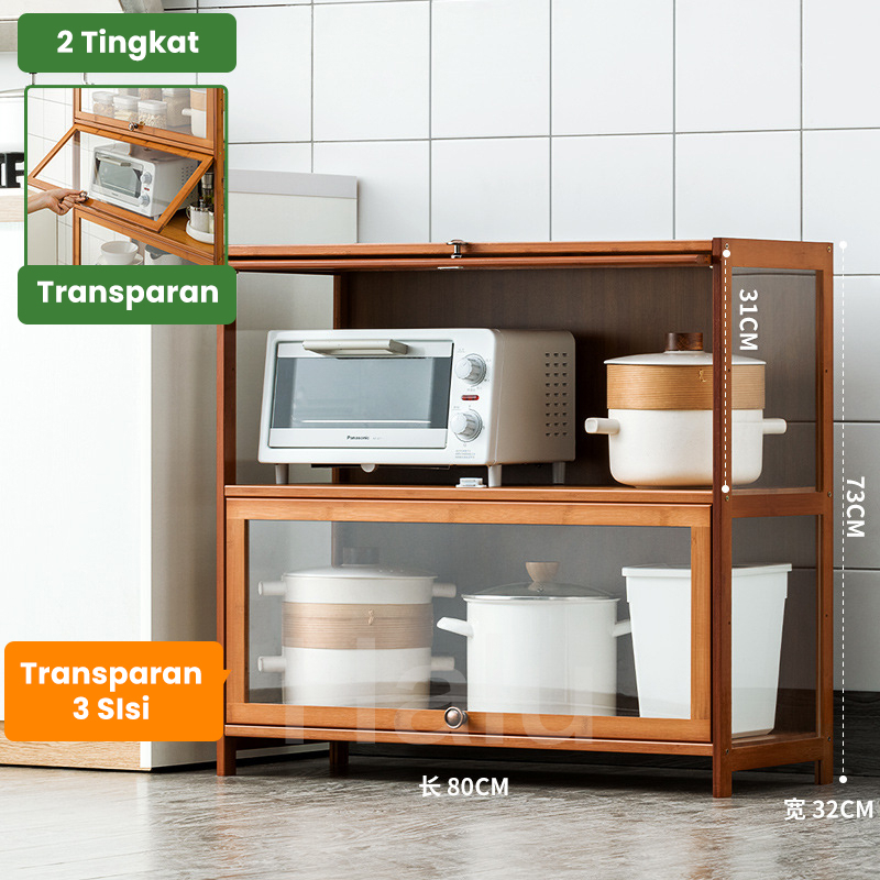 Jual HALU Rak Dapur Kabinet Rak Penyimpanan Multifungsi Rak Oven MicrowaveRak Lemari Dapur ...