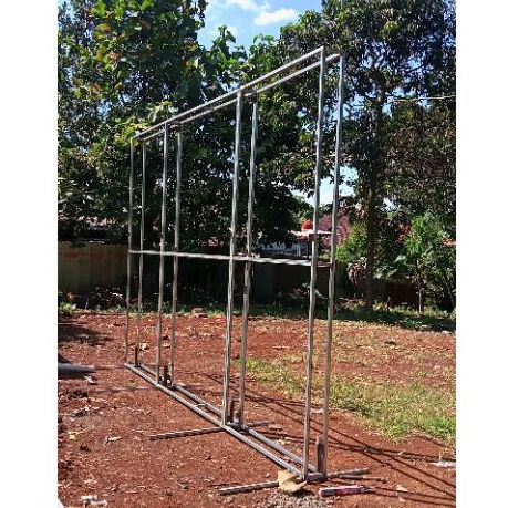 Jual Rangka besi Backdrop Dekor papan iklan sepanduk | Shopee Indonesia