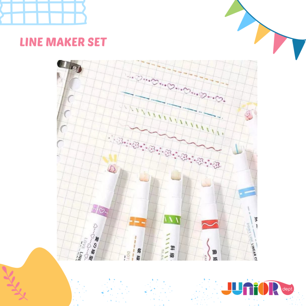 Jual Line Maker Set / Shapes Linear Pen / Pen Otomatis Bentuk Bunga ...