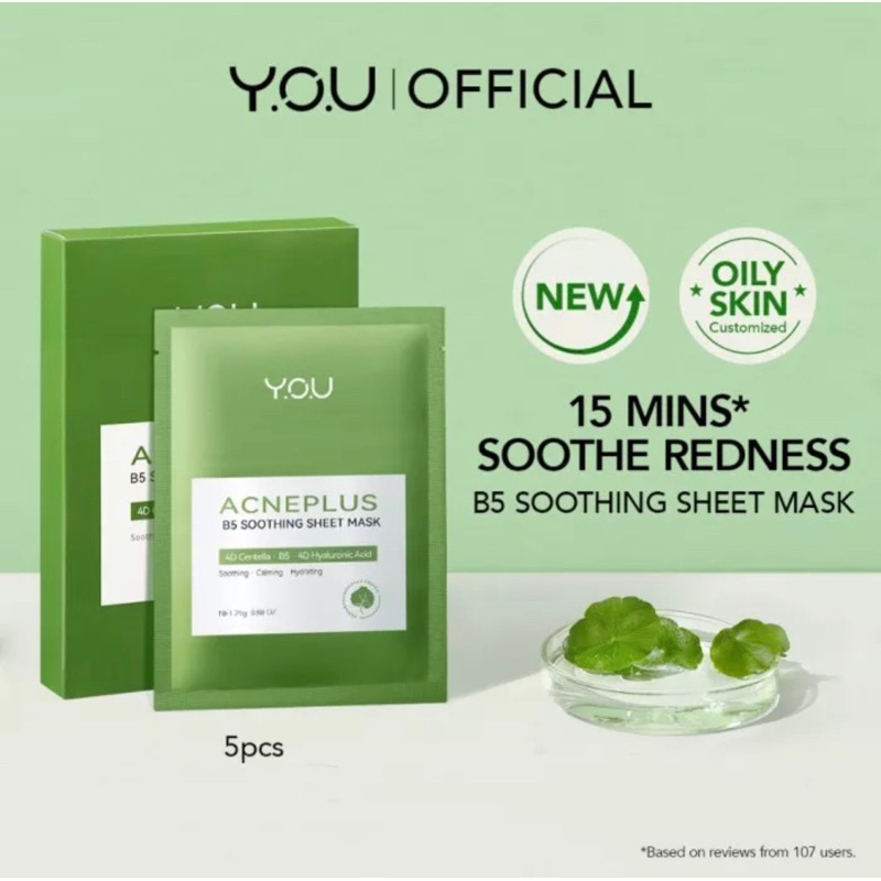 Jual YOU Acneplus B5 Soothing Sheet Mask 25gr | Shopee Indonesia