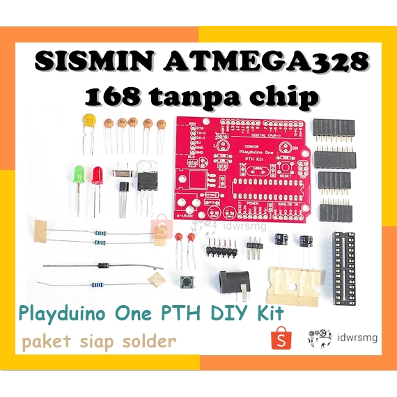 Jual sismin atmega328 168 tanpa chip Playduino One PTH DIY Kit | Shopee ...