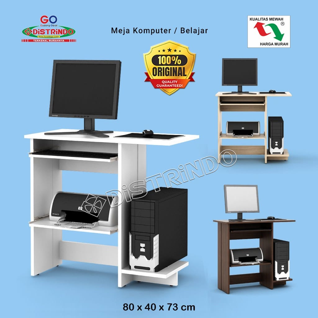 Jual Meja Komputer / Meja Kerja / Meja Belajar Rak Printer Pakai Rel ...